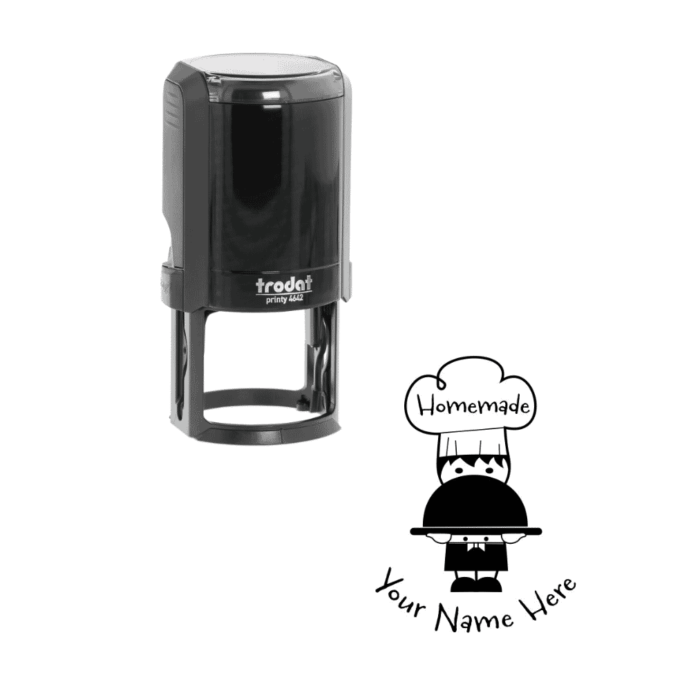 Chef Homemade By Personalised Stamp