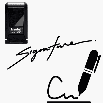 Self Inking Custom Signature Stamps