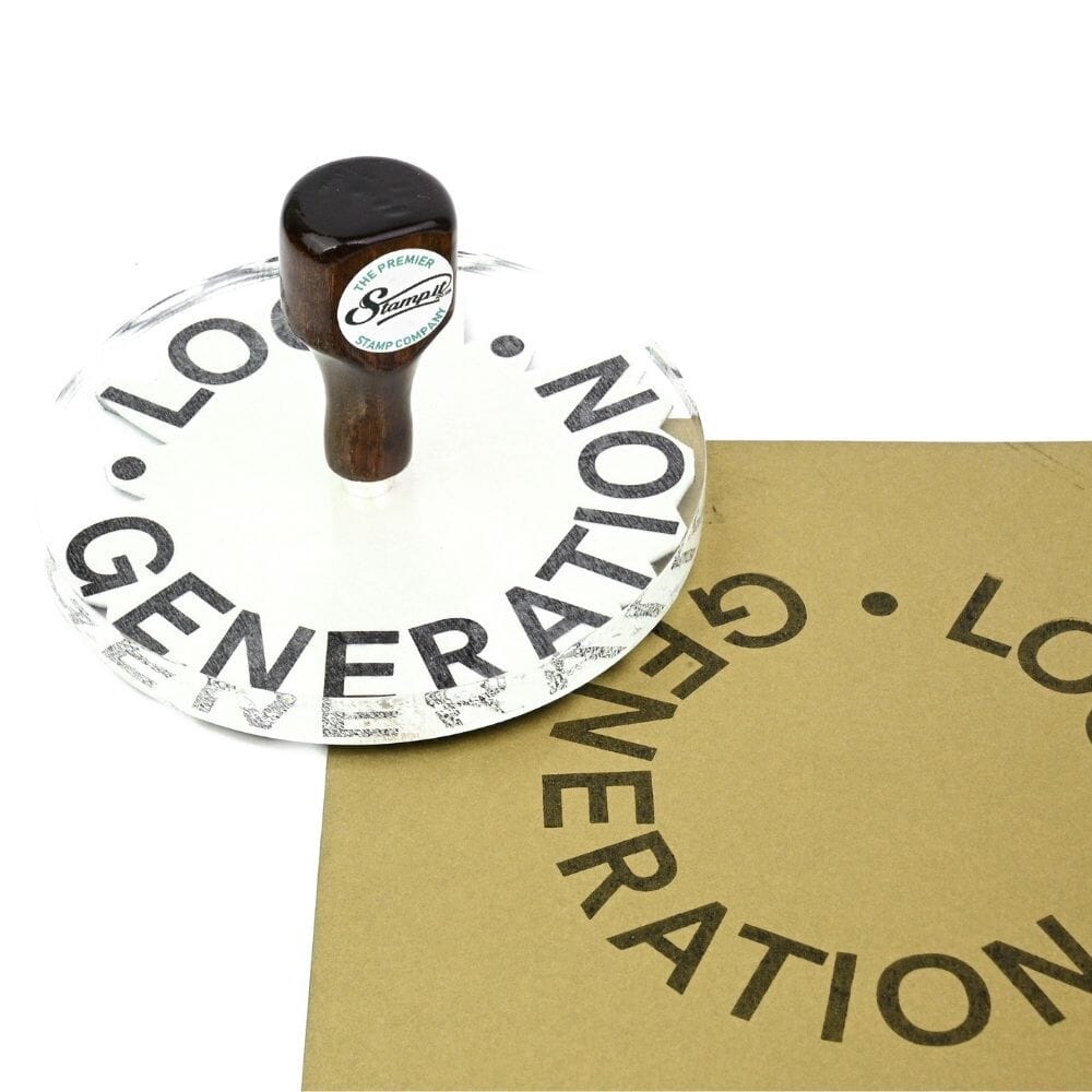 100mm Round Rubber Stamp | www.stampit.co.uk