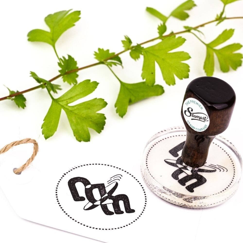 90mm Round Rubber Stamp | www.stampit.co.uk