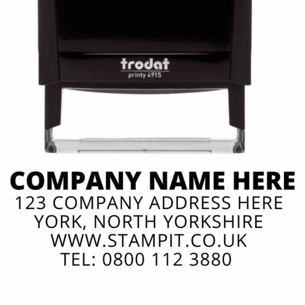Simple Company Text Printy 4915 Stamp