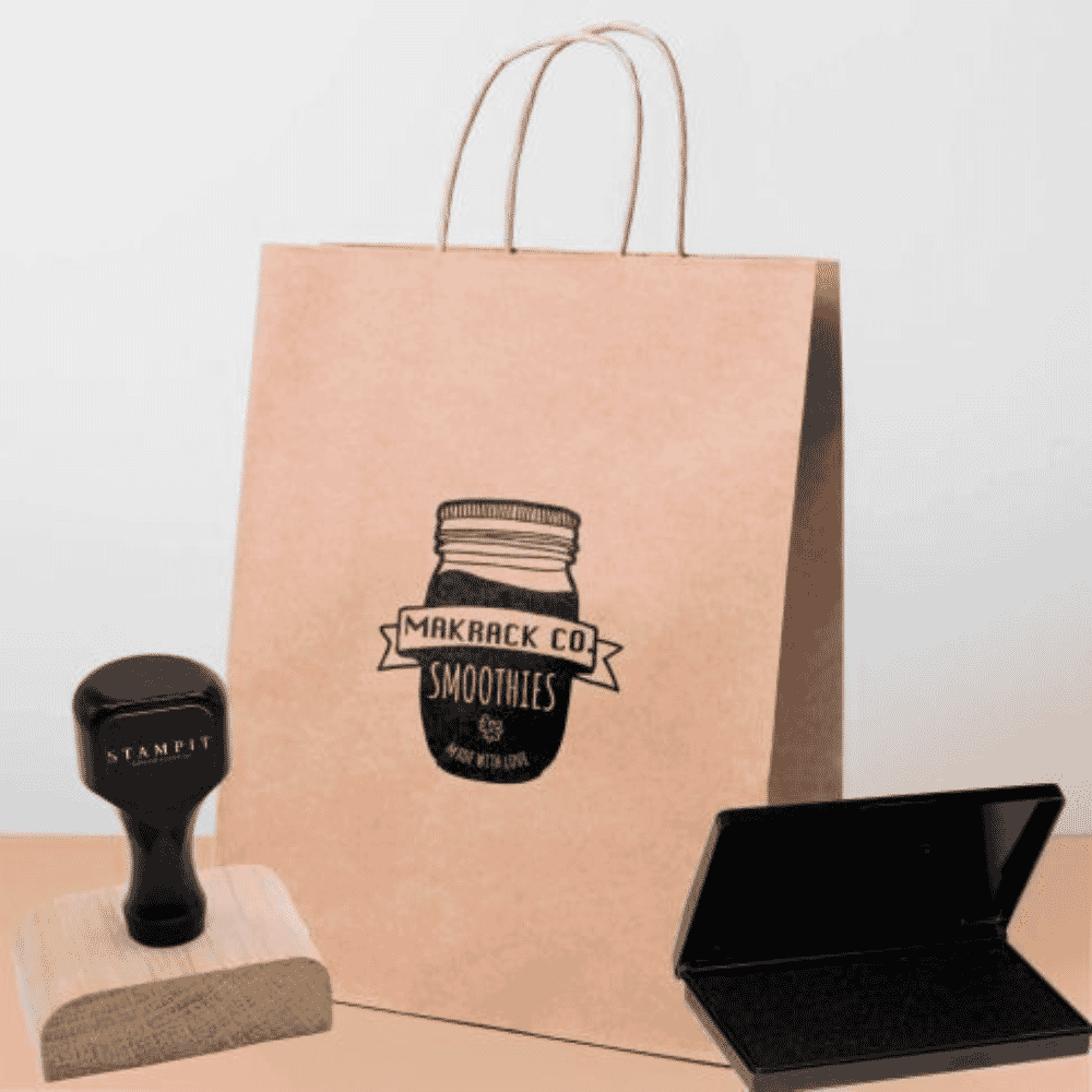 Size 1 - Small Paper Bag Oak Stamp 60mm x 60mm