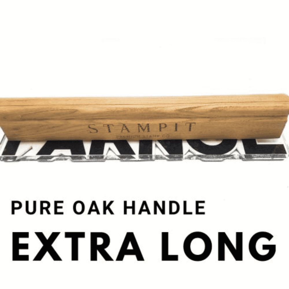 Extra Long Wood Handle Stamp 200 x 25mm | www.stampit.co.uk